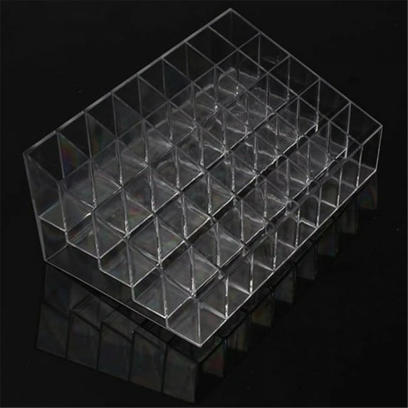 24/40 Lattice Trapezoid Plastic Transparent Makeup Display Rack ...
