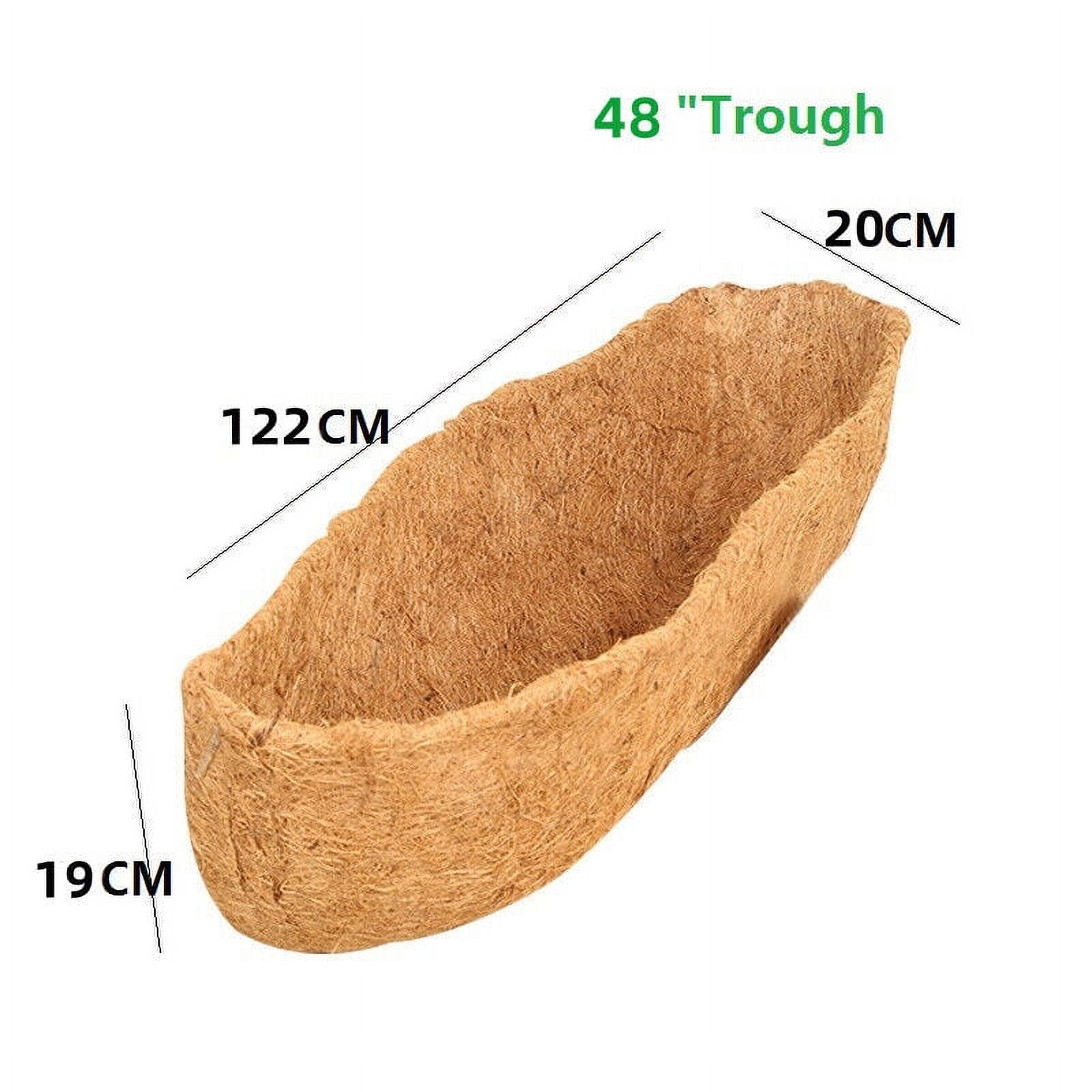 24-48'' Trough Coco Liner Planting Flower Wall Hanging Basket Planter ...