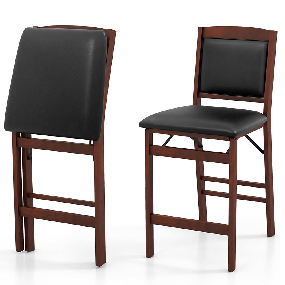 24.5” Counter Height Chairs, Folding Kitchen Island Stool with Rubber ...