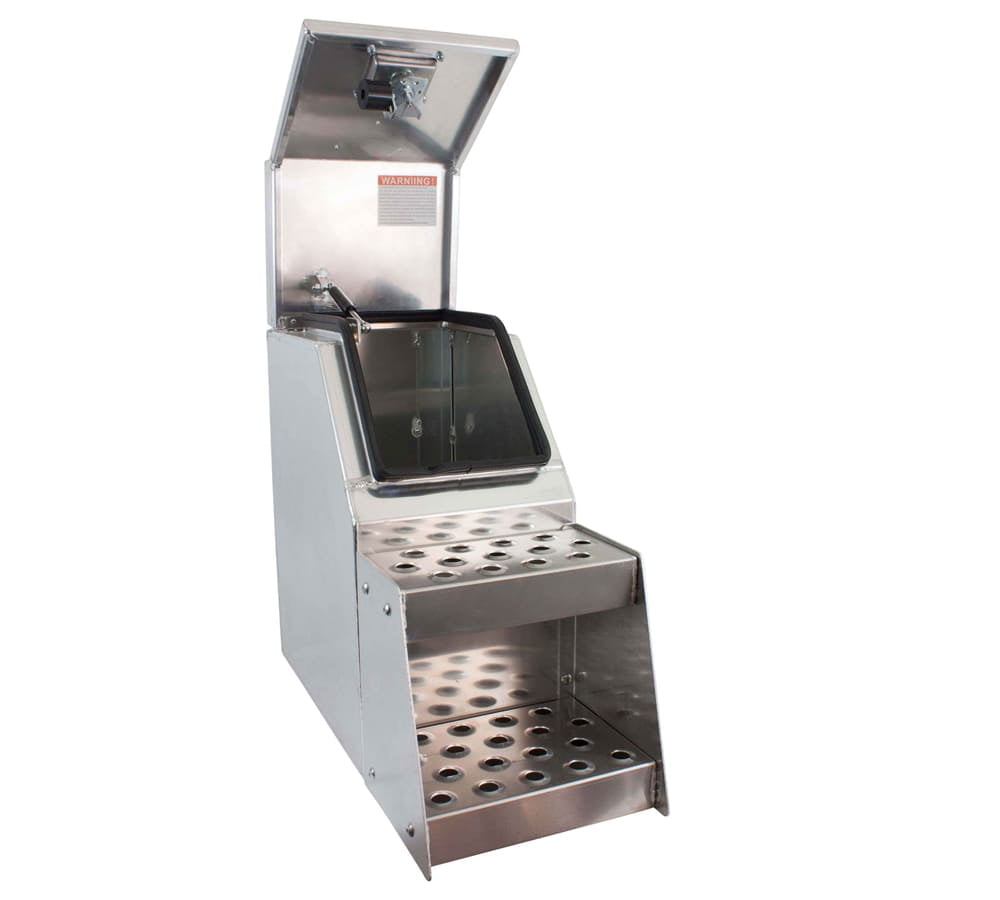 24.5"x28.4"x15" Aluminum Side Mount Semi Truck Tool Box with Saddle ...