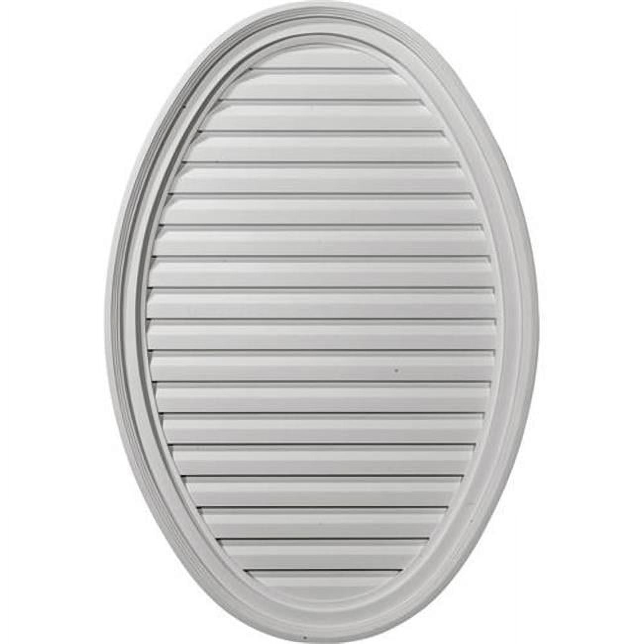 24.50 in. W x 37 in. H Vertical Oval Gable Vent Louver, Decorative ...