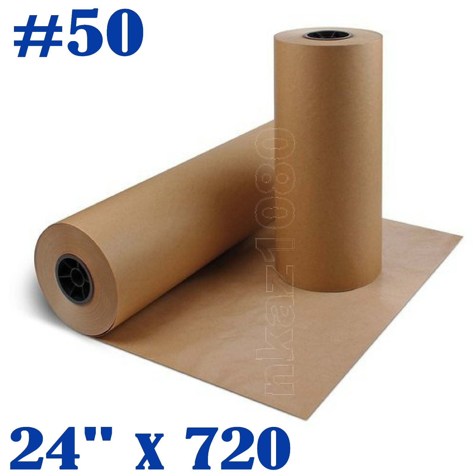 24" 50 lbs 720' Brown Kraft Paper Roll Shipping Wrapping Cushioning ...
