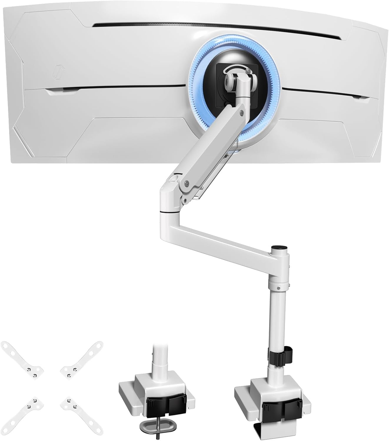 24-57 inch Heavy Duty Monitor Arm, up to 59.4 lbs, Single Desk Mount ...