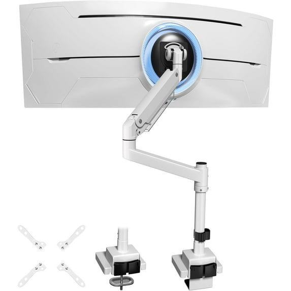 24-57 inch Heavy Duty Monitor Arm, up to 59.4 lbs, Single Desk Mount ...