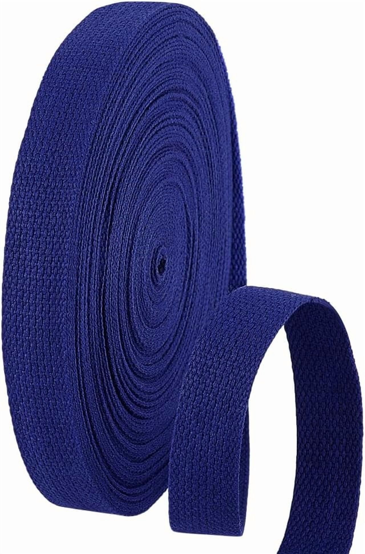 24.6 Yards Cotton Webbing Blue 1 Inch Polyester Cotton Webbing Straps ...
