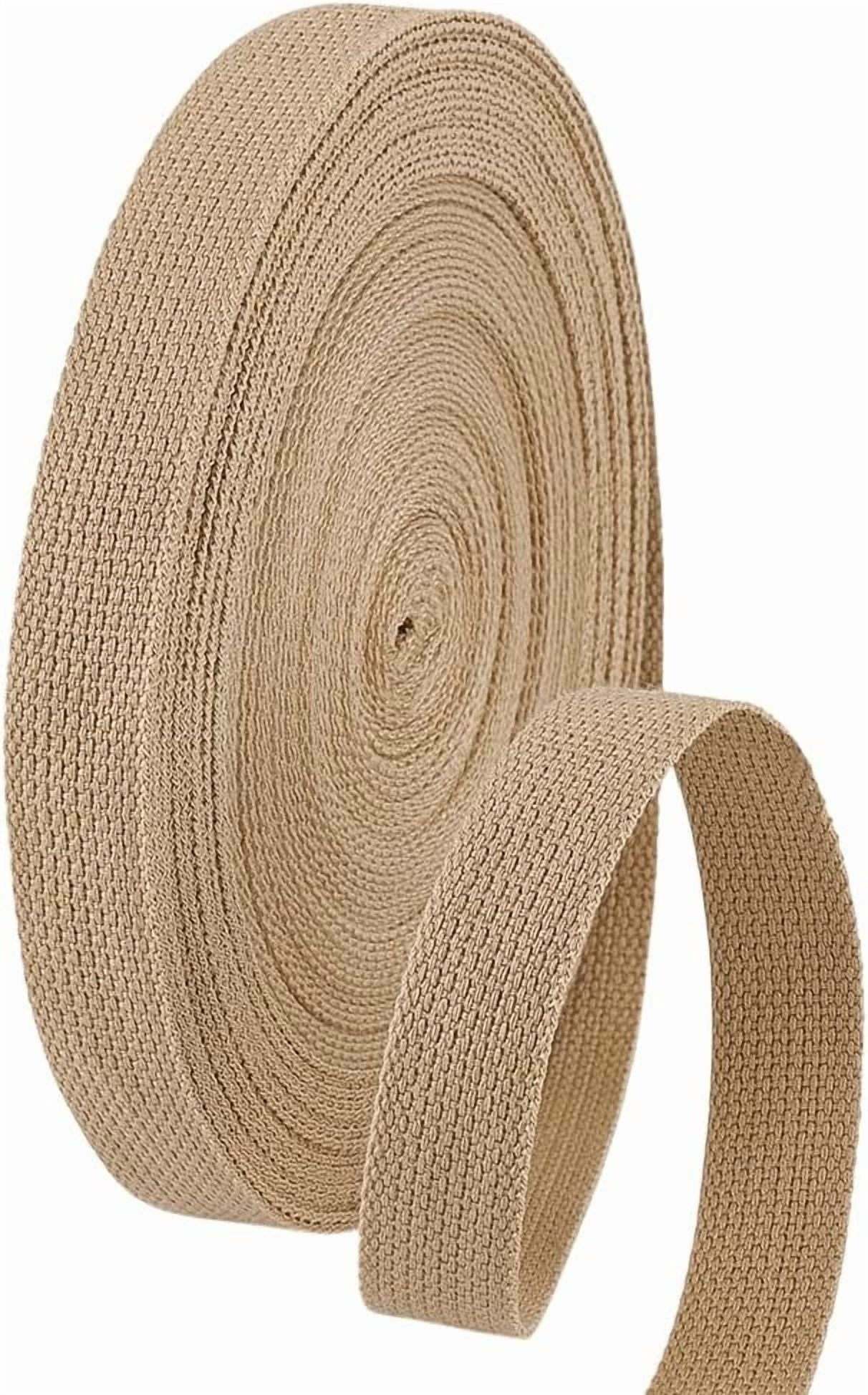 24.6 Yards Cotton Webbing Gold 1 Inch Polyester Cotton Webbing Straps ...