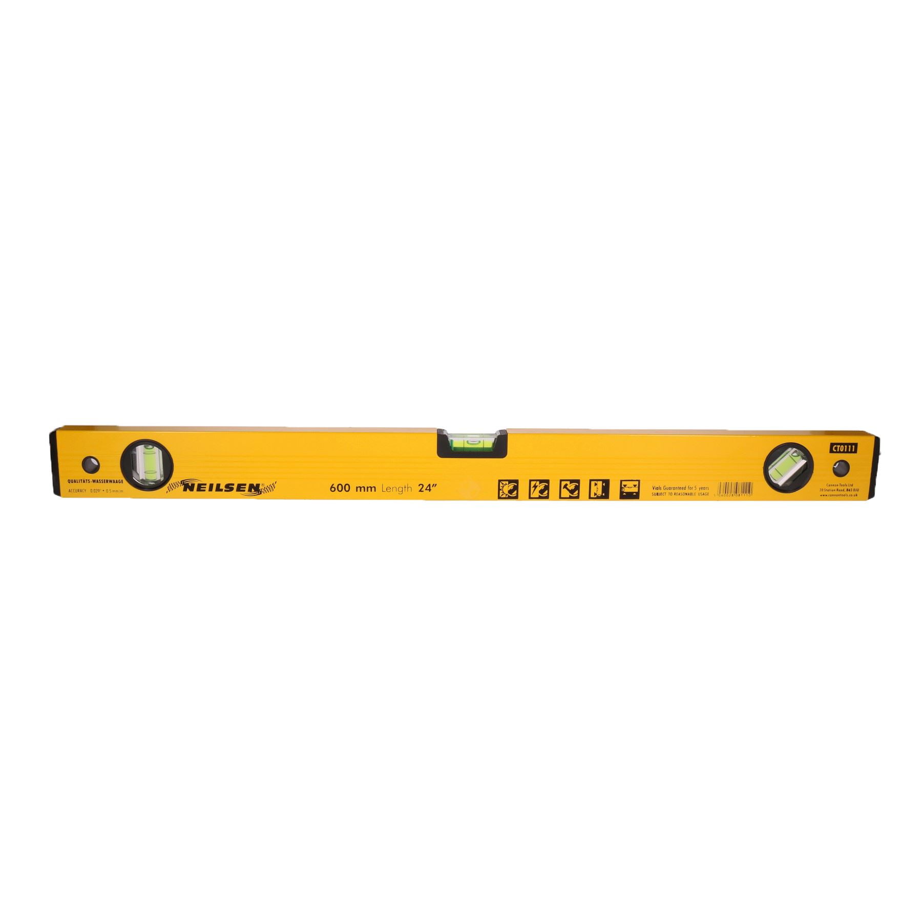 24" / 600mm Aluminium Scaffolding Builders Spirit Level Handheld ...