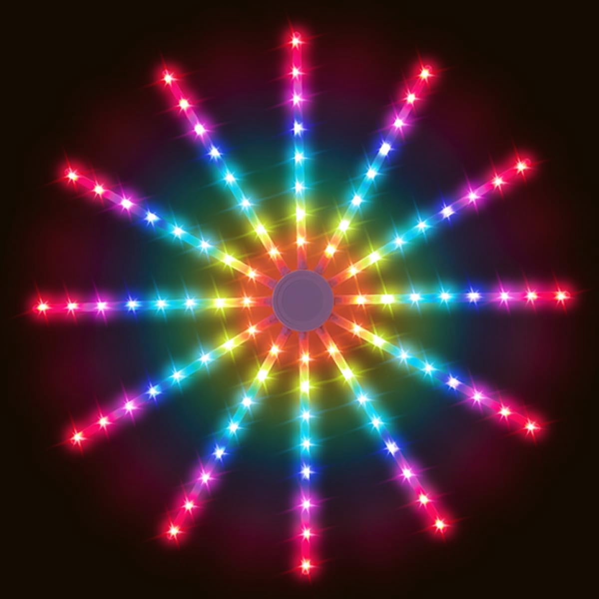 24"(60cm) 96LED RGB Shooting Snowflake, Christmas Decoration Super ...