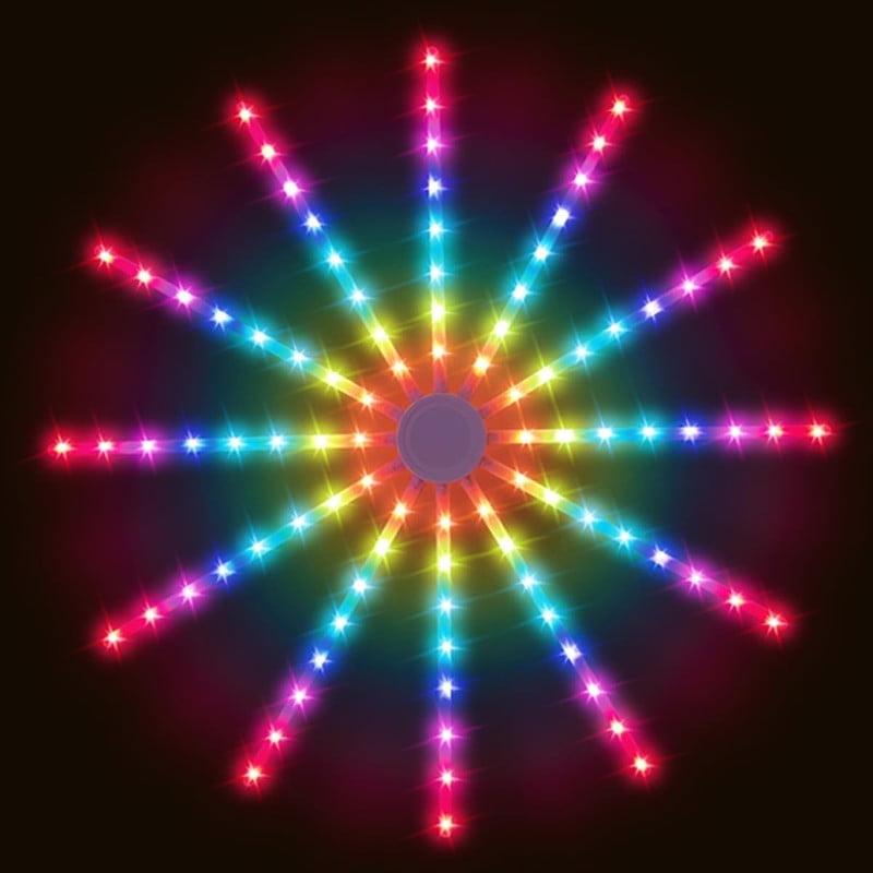 24"(60cm) 96LED RGB Shooting Snowflake, Christmas Decoration Super ...