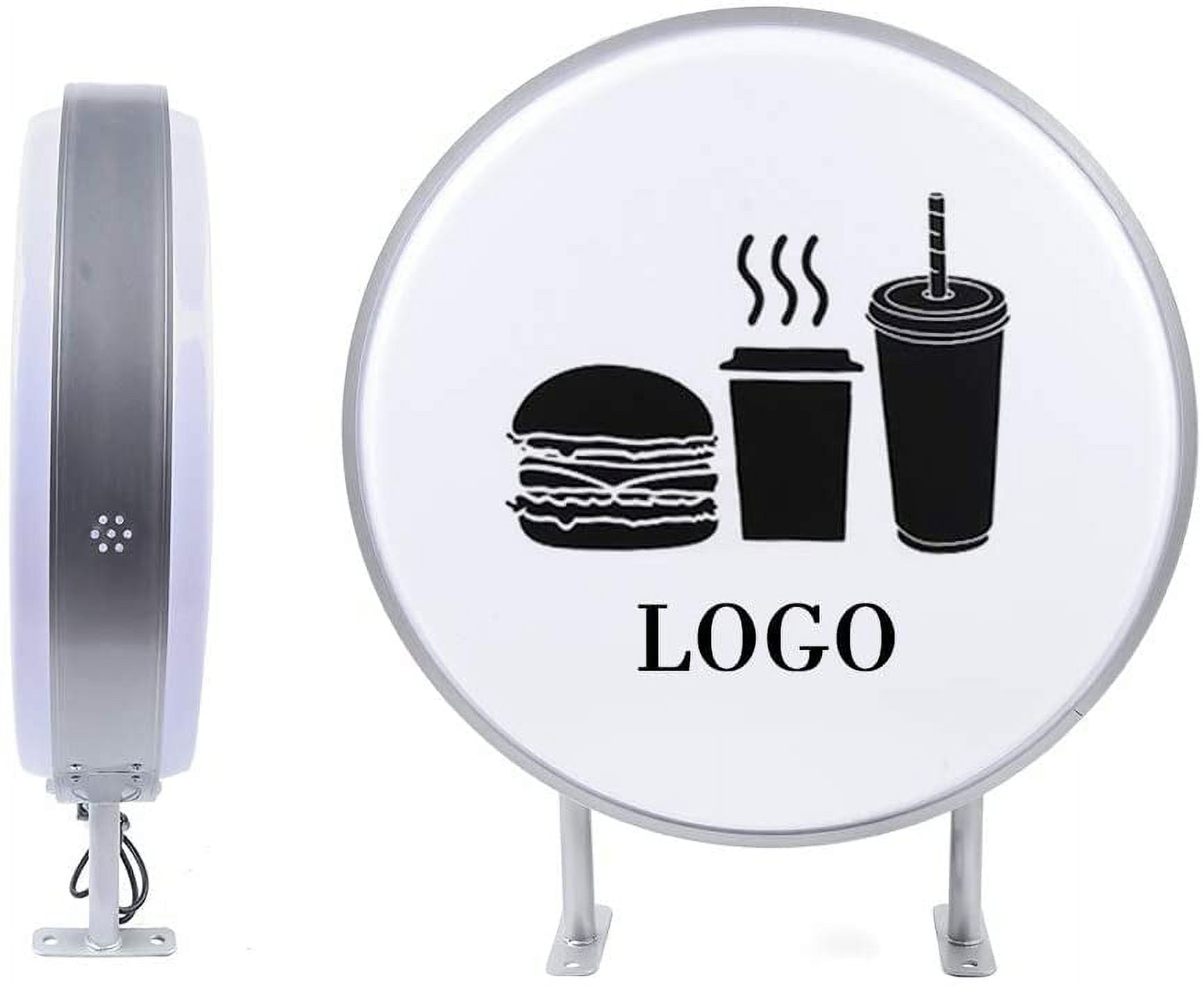 24"(60cm) Led Double Sided Round Projecting Light,Energy-efficient ...