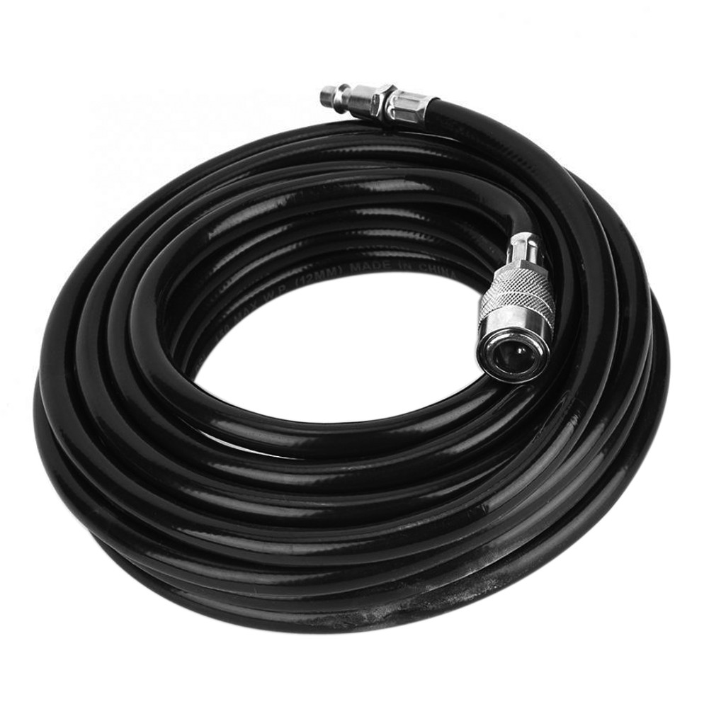 24.6Ft Pvc Pneumatic Air Compressor Hose Accessory With Quick Connect ...