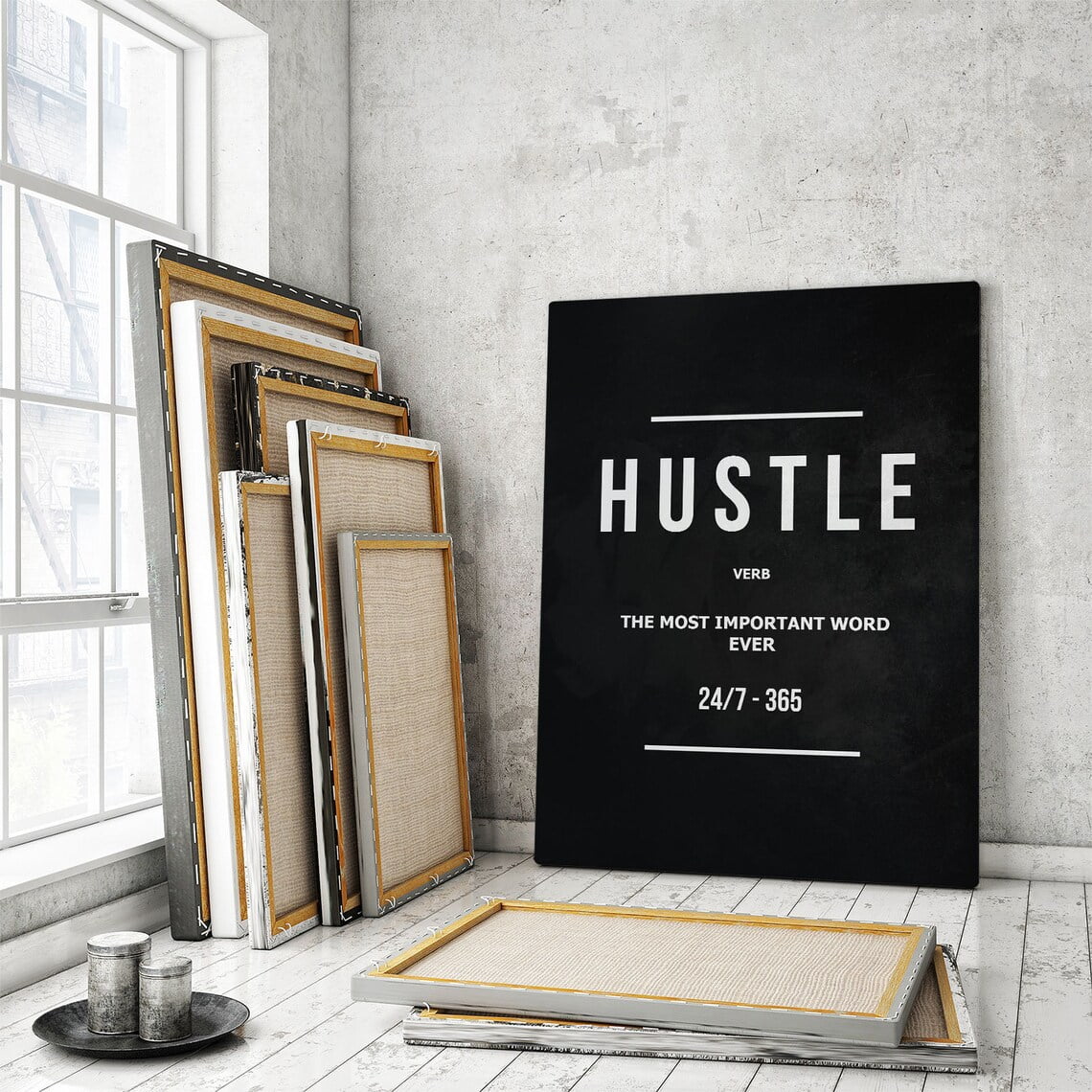 24 7 365 Hustle Definition Poster Office Decor / Motivation Quote ...