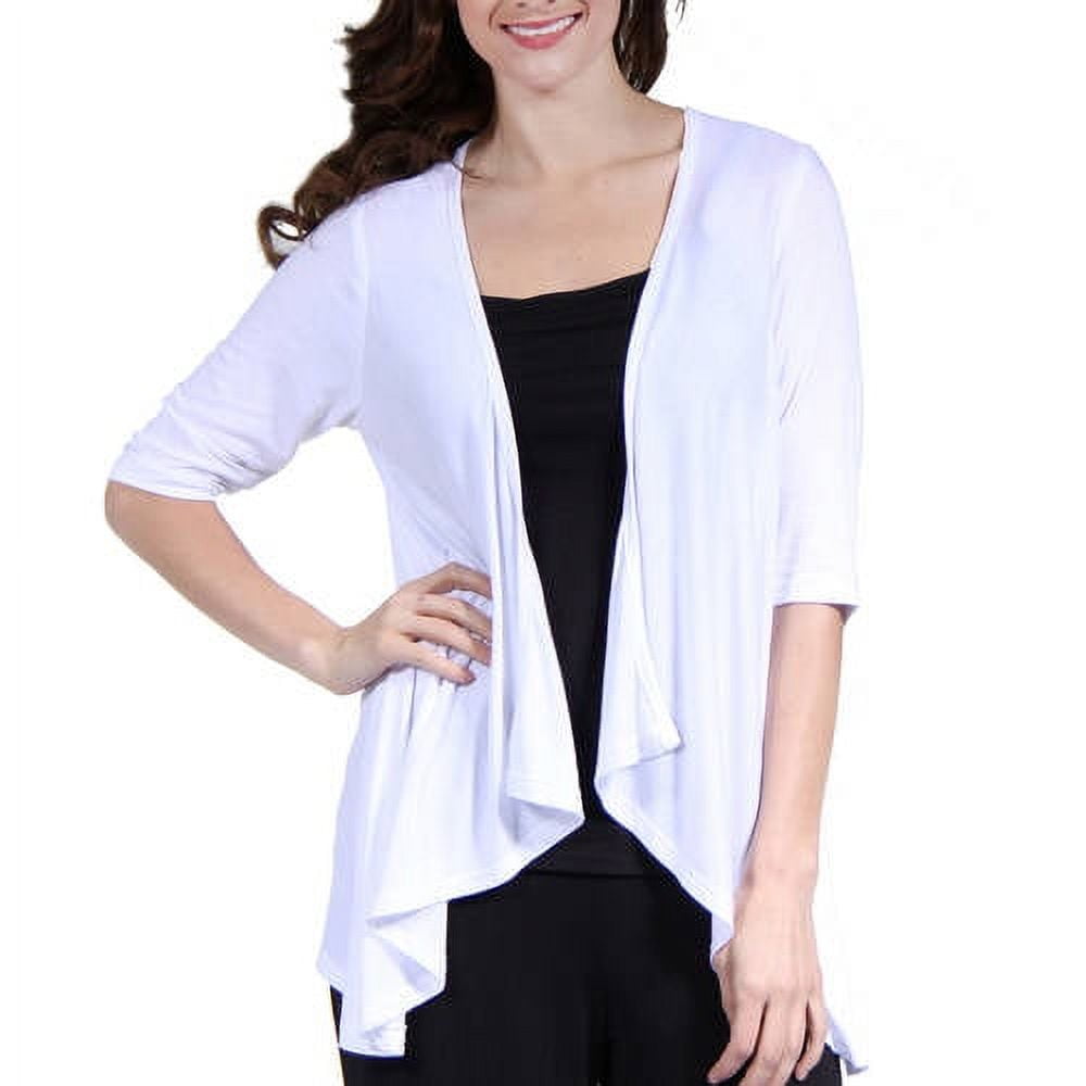 Comfort Apparel women's 3/4-Sleeve Open Shrug - Cotton Shrug - Walmart.com