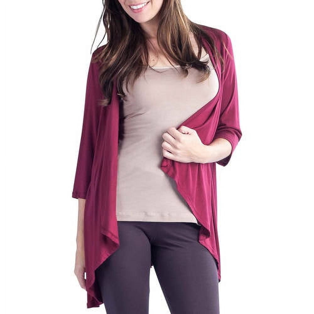 24/7 Apparel Women's 3/4-Sleeve Open Shrug - Walmart.com
