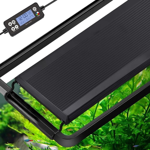 24/7 Aquarium Light, IP68 Extendable Bracket Fish Tank Light with Timer ...