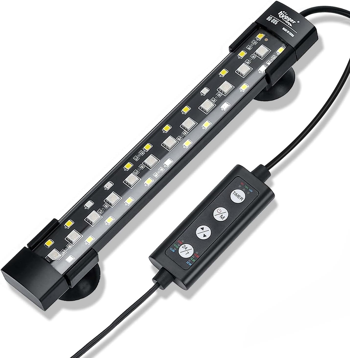 24/7 Mode Submersible Aquarium LED Light, Full Spectrum Hidden Fish ...