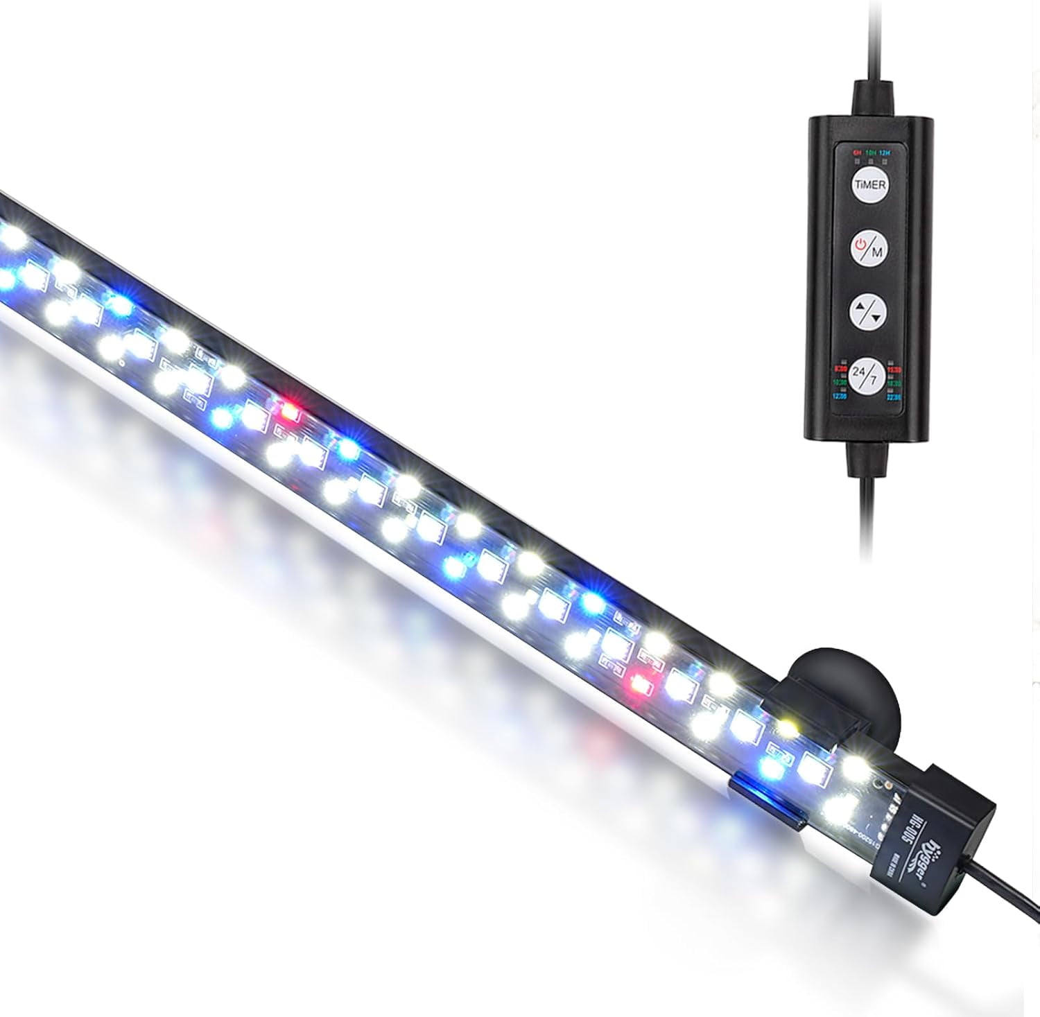 24/7 Mode Submersible Aquarium Light, Full Fish Tank Light with 3 Rows ...