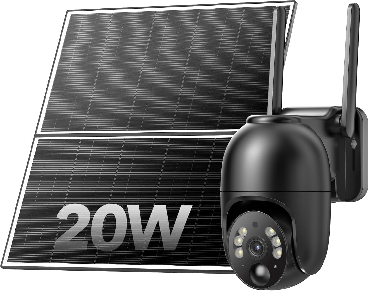 24/7 Recording Solar Security Cameras Wireless Outdoor, 2K 360° View ...