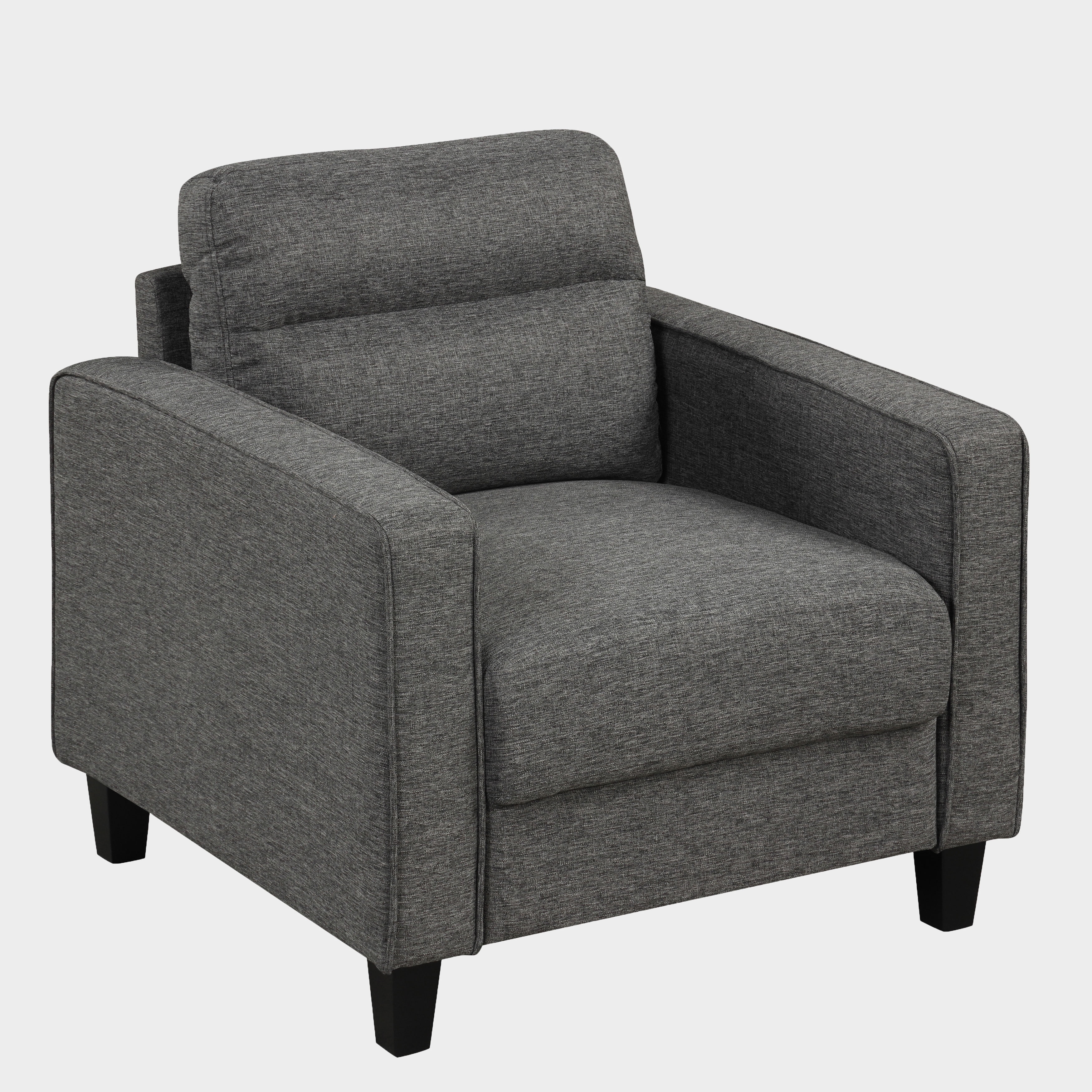 24/7 Shop At Home Flavo Gray in Tufted Performance Fabric Accent Chair ...