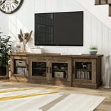 24/7 Shop At Home Rodeo 6 Shelf Rustic TV Stand with Storage, Media ...