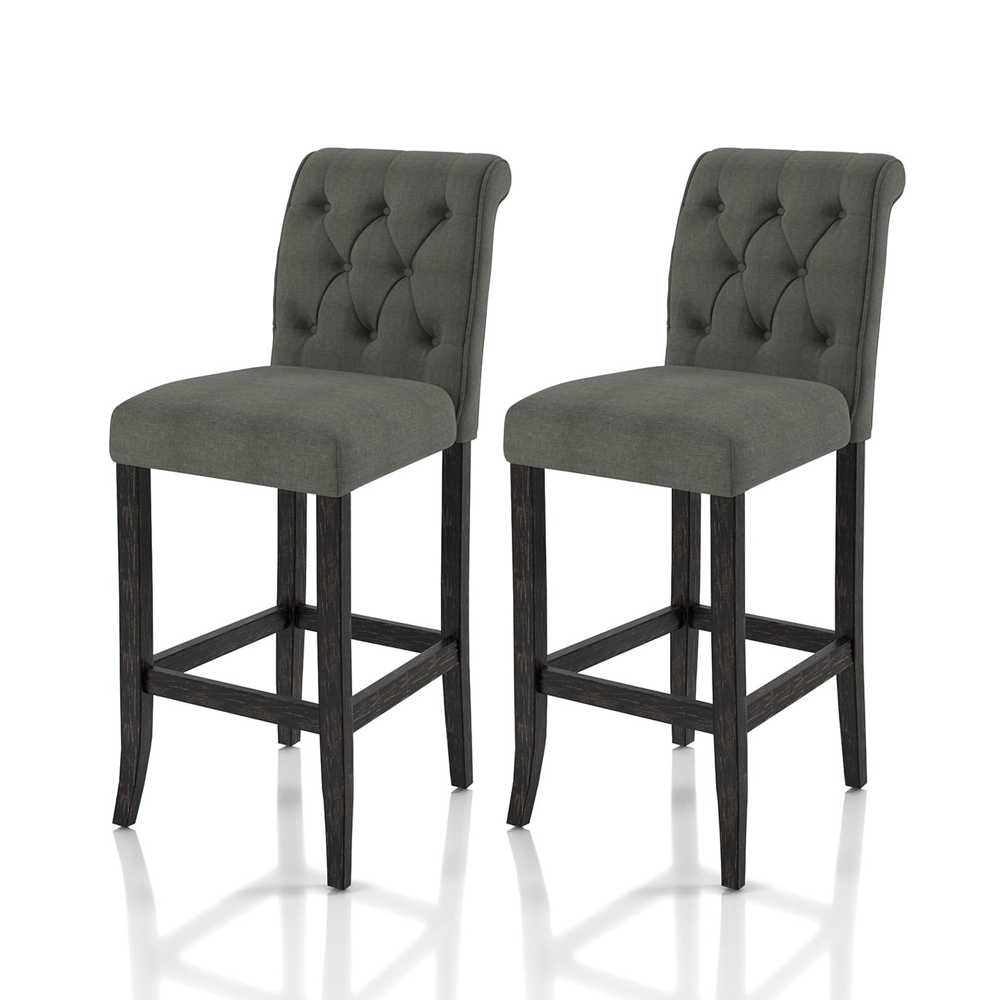 24/7 Shop at Home Marsh Fabric Tufted Counter Hight Dining Bar Chairs ...