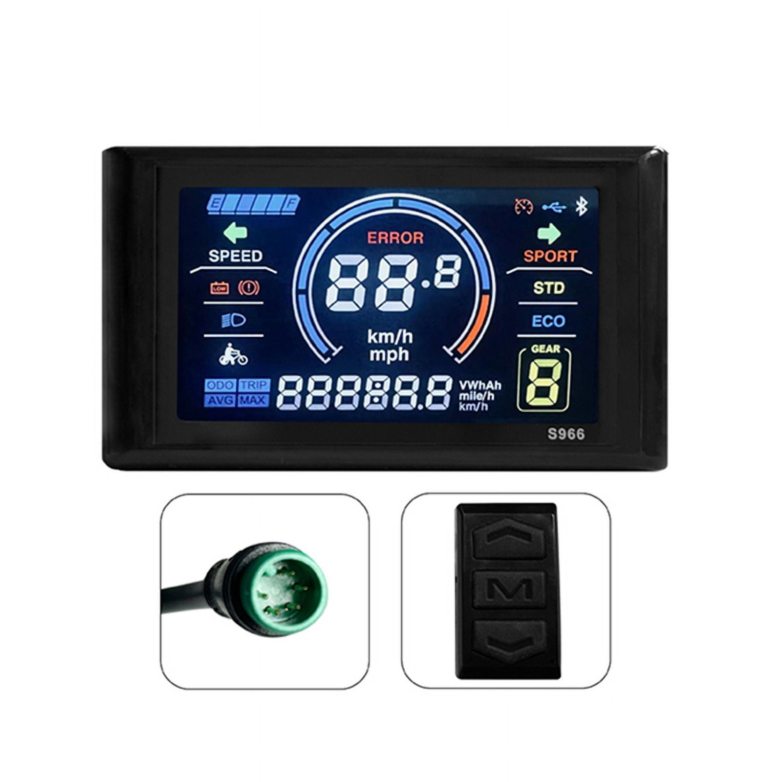 24-72V E-Bike LCD-S966 Colorful Display Control Panel with NFC Function ...