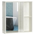 24.75" x 25.5" Bathroom Medicine Cabinet with Mirror, Storage Shelf ...