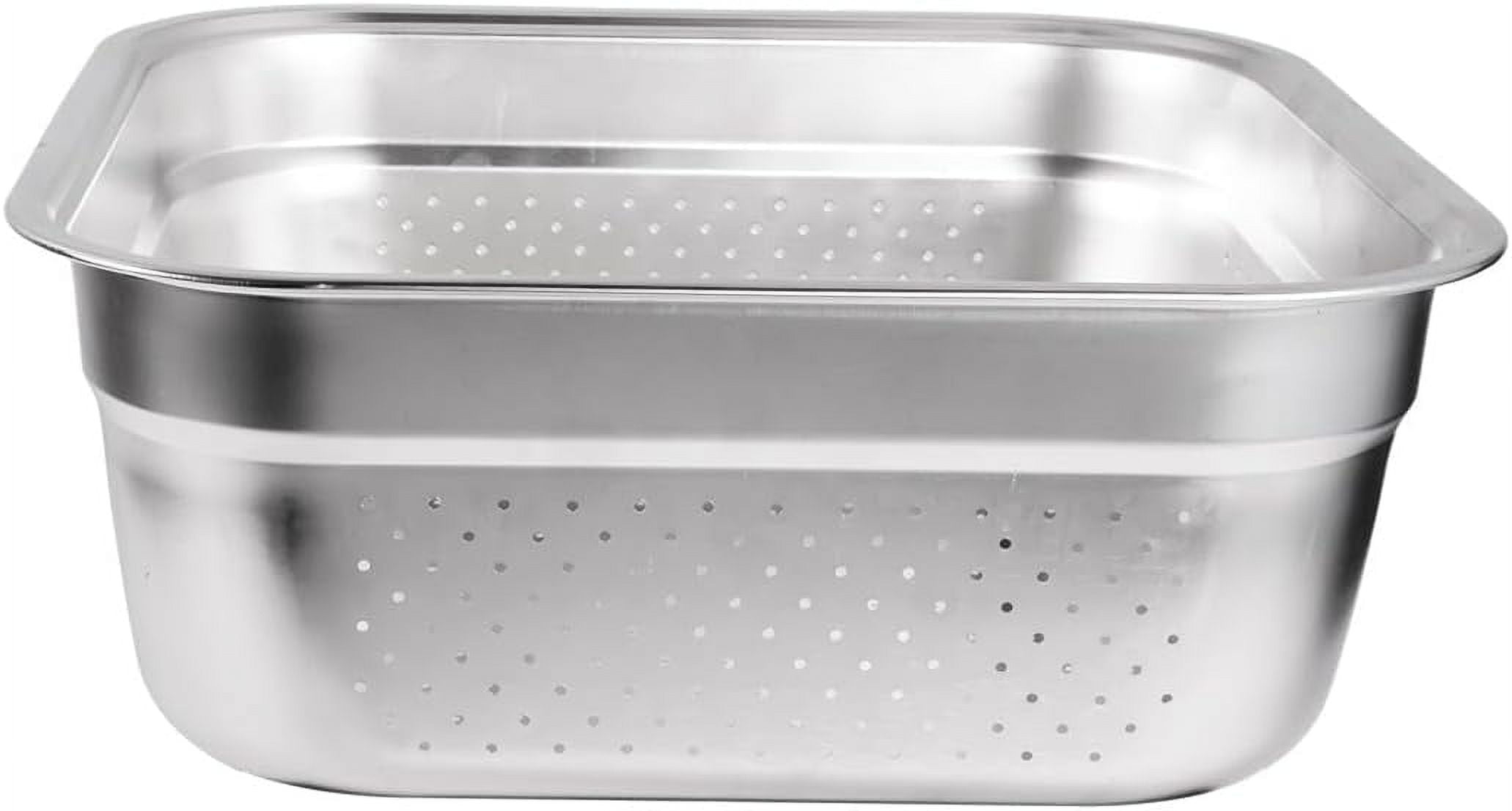 24.8CM Stainless Steel Square Colander, Kitchen Basket with Uniform ...