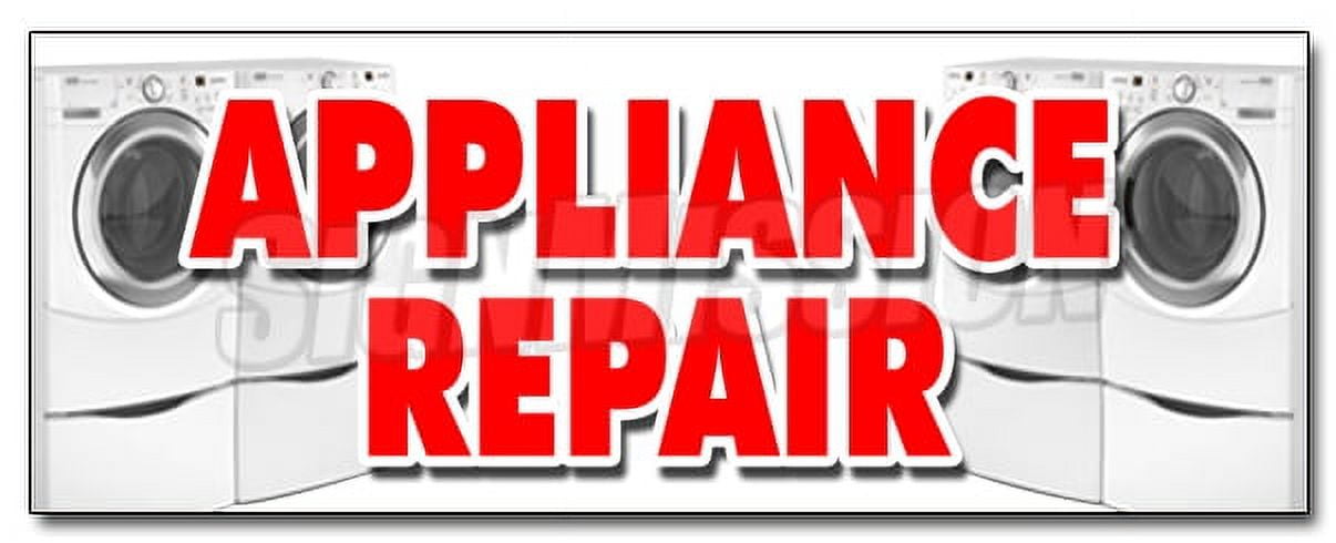 24" APPLIANCE REPAIR DECAL sticker refrigerator washer dryer all brands ...