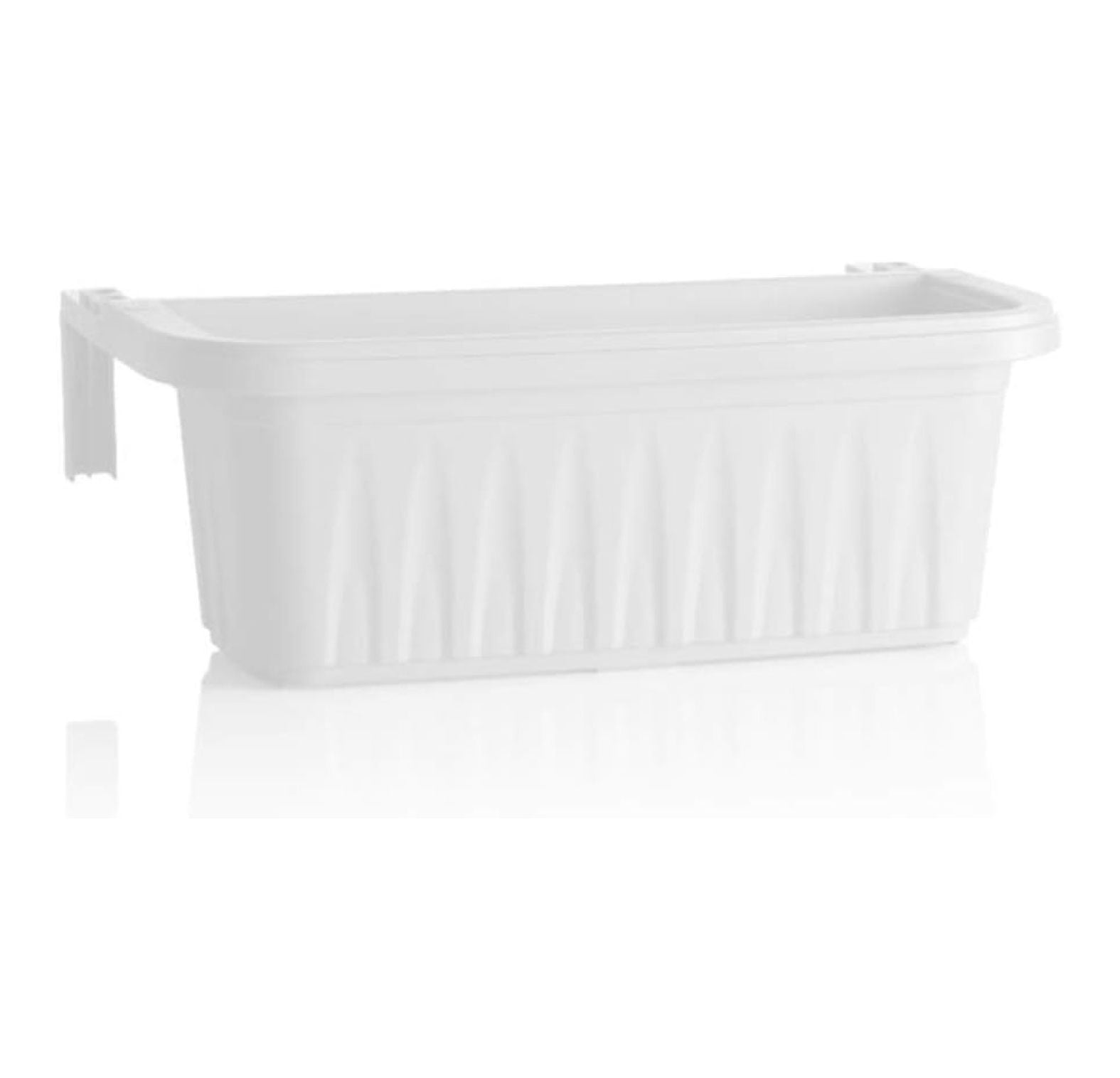 24" Adjustable Railing Planter, White - Walmart.com