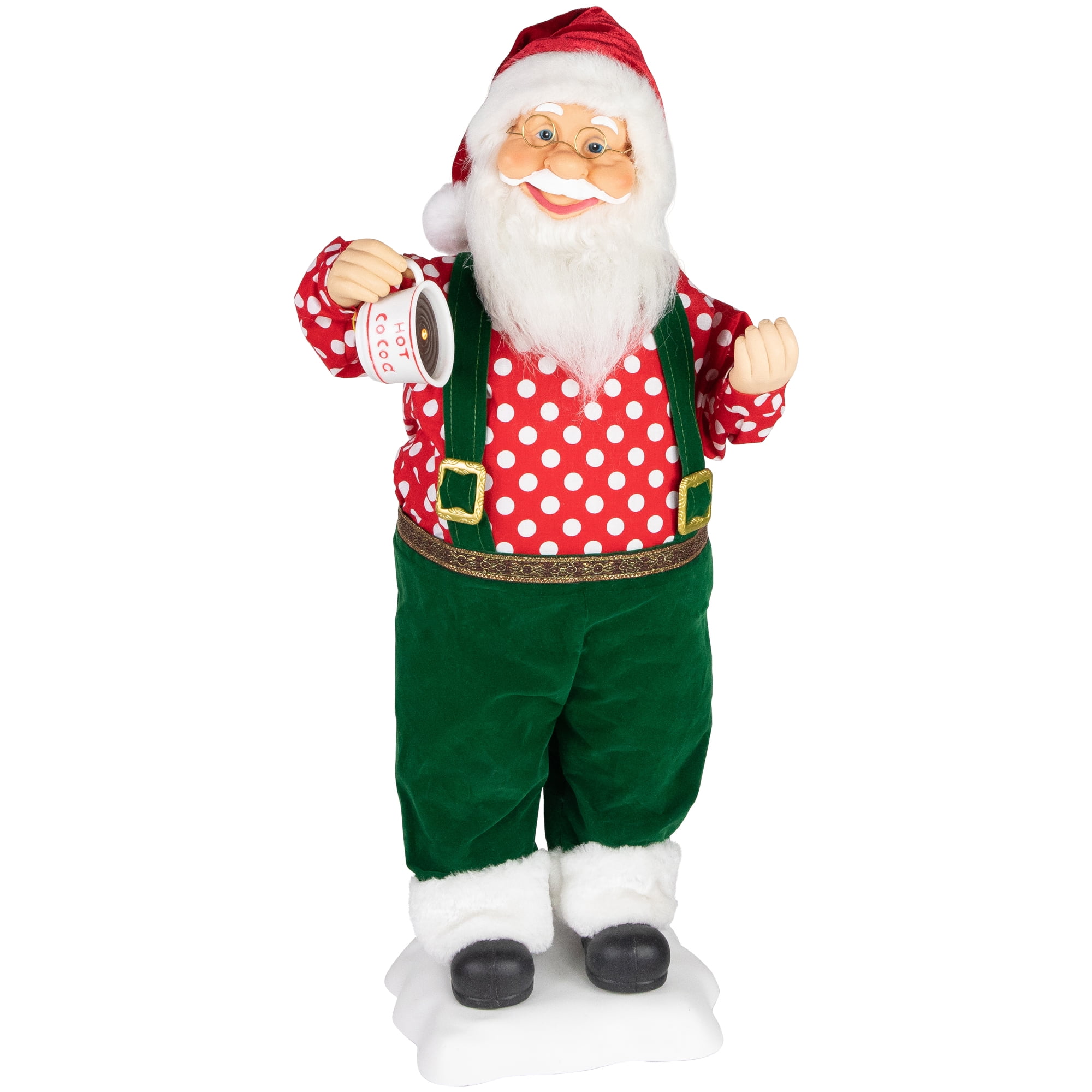 24" Animated and Musical Santa Claus with Hot Cocoa Christmas Figure ...