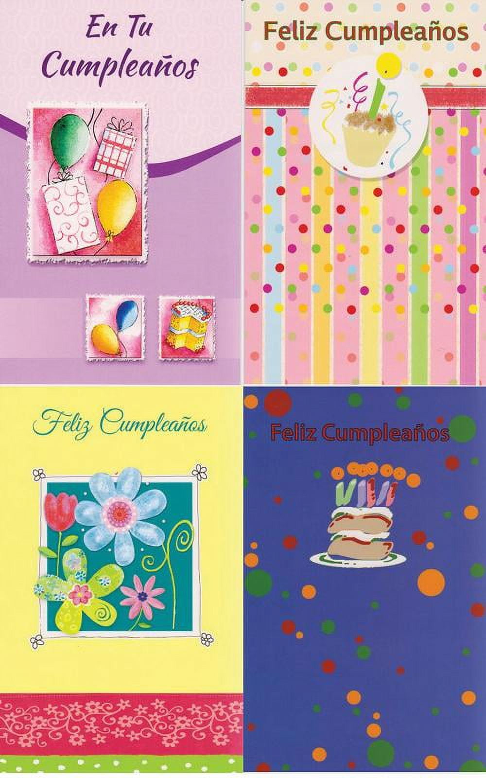 24 Assorted Spanish Birthday Cards - Walmart.com