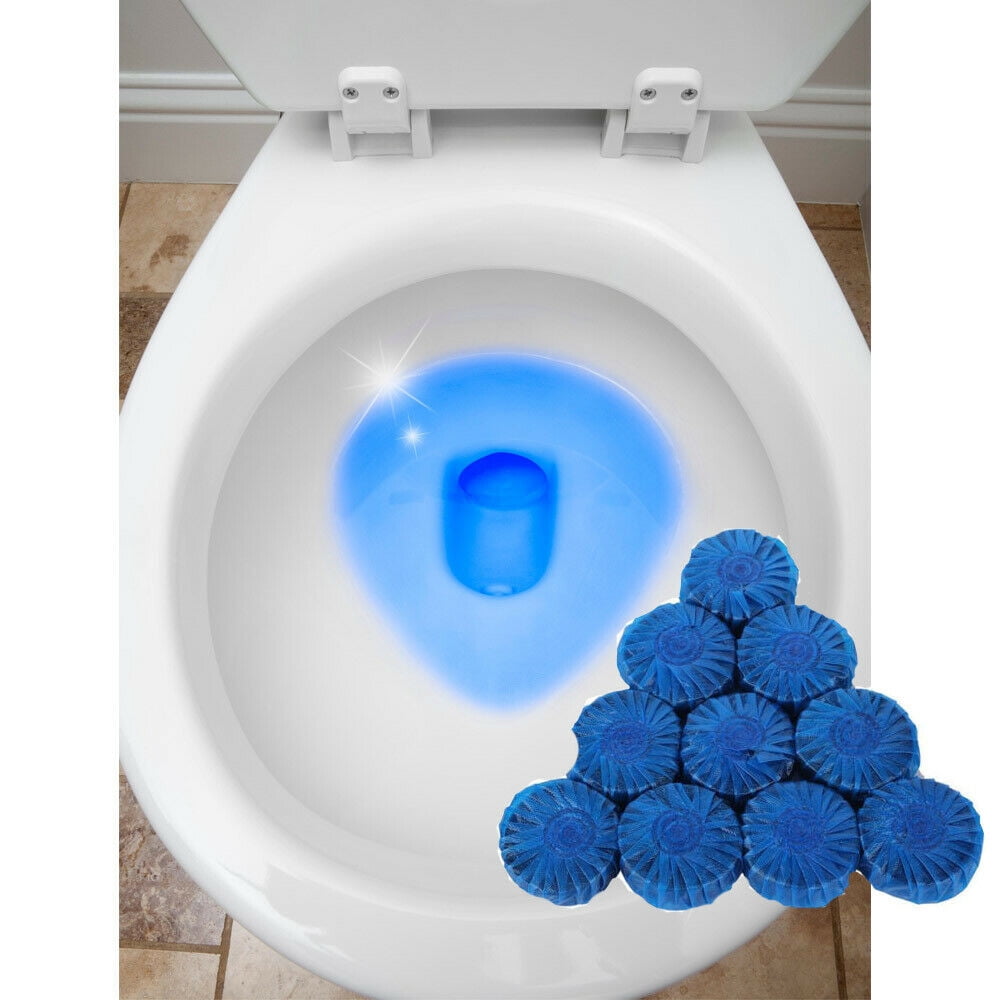 24 Automatic Bleach Toilet Bowl Cleaner Stain Remover Blue Tab Tablet ...