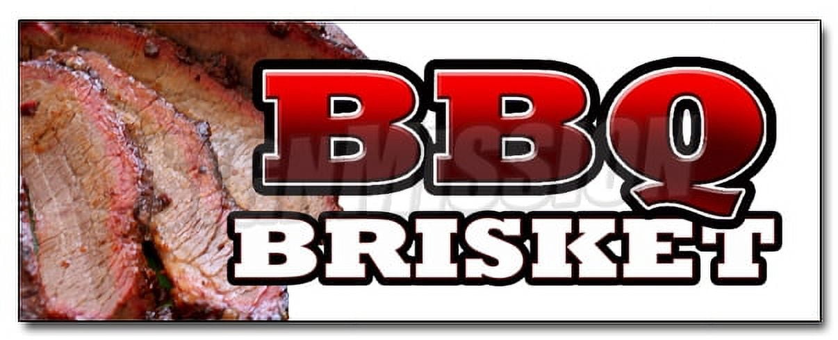 24" BBQ BRISKET DECAL sticker slow cooked texas north carolina pork ...