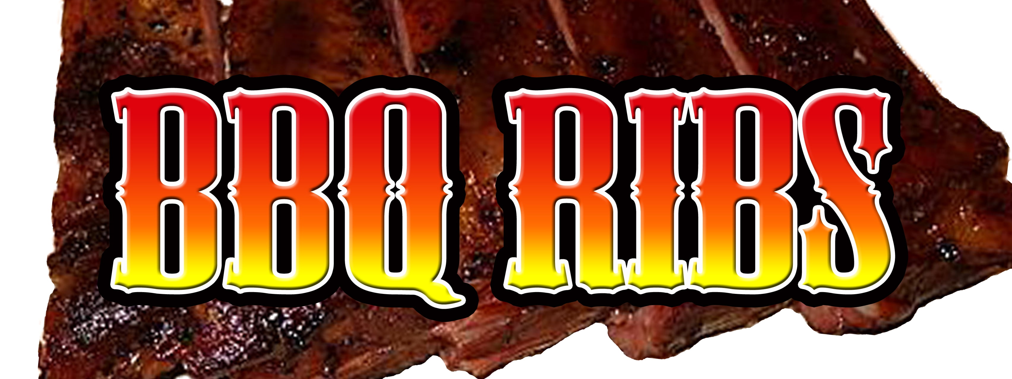 24" BBQ RIBS DECAL sticker barbque bar-b-q bbq - Walmart.com