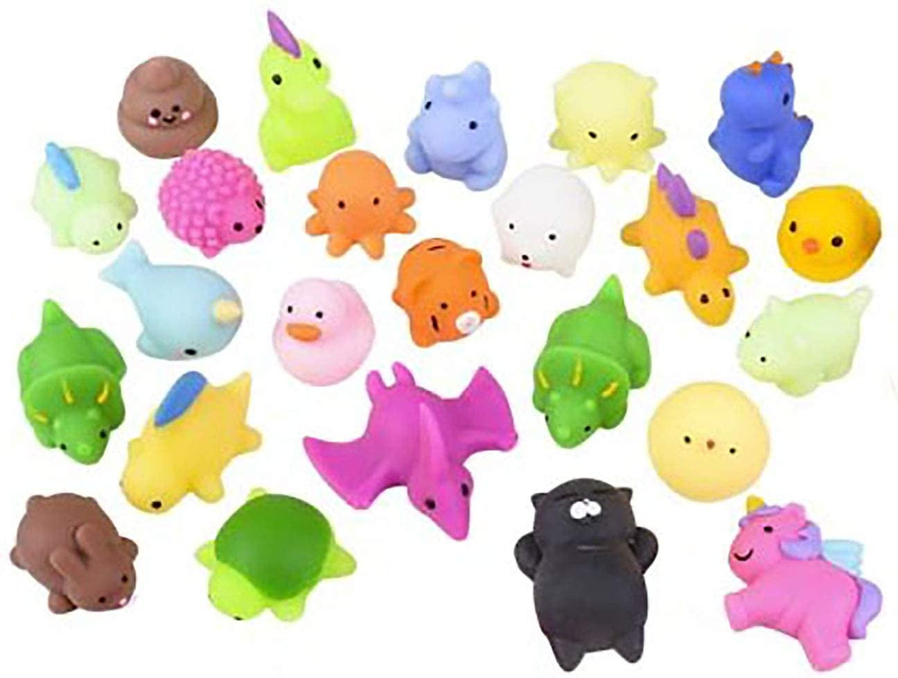24 Bagged Cute Animal Mochi Squishy Animals - Kawaii - Sensory, Stress ...