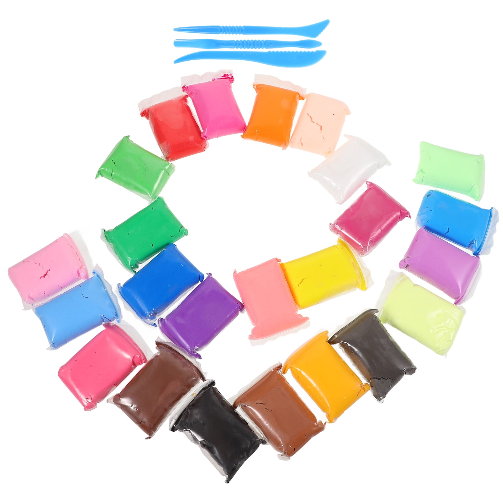 24 Bags Clay Clay Clay Soil DIY Clay Kit Clay Sculpting Tools Air Dry ...