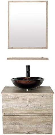 24" Bathroom Vanity Sink Combo Wall Mounted Floating Cabinet /Drawers ...
