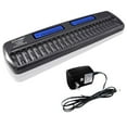 24 Bay Rechargeable Battery Charger with LCD Eye Protection Screen，Fast ...