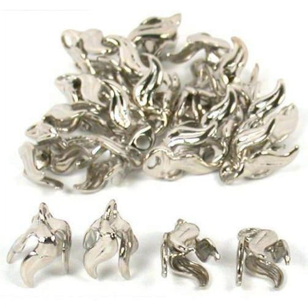 24 Bead Caps Necklace Charm Chain Bails Beading Part - Walmart.com