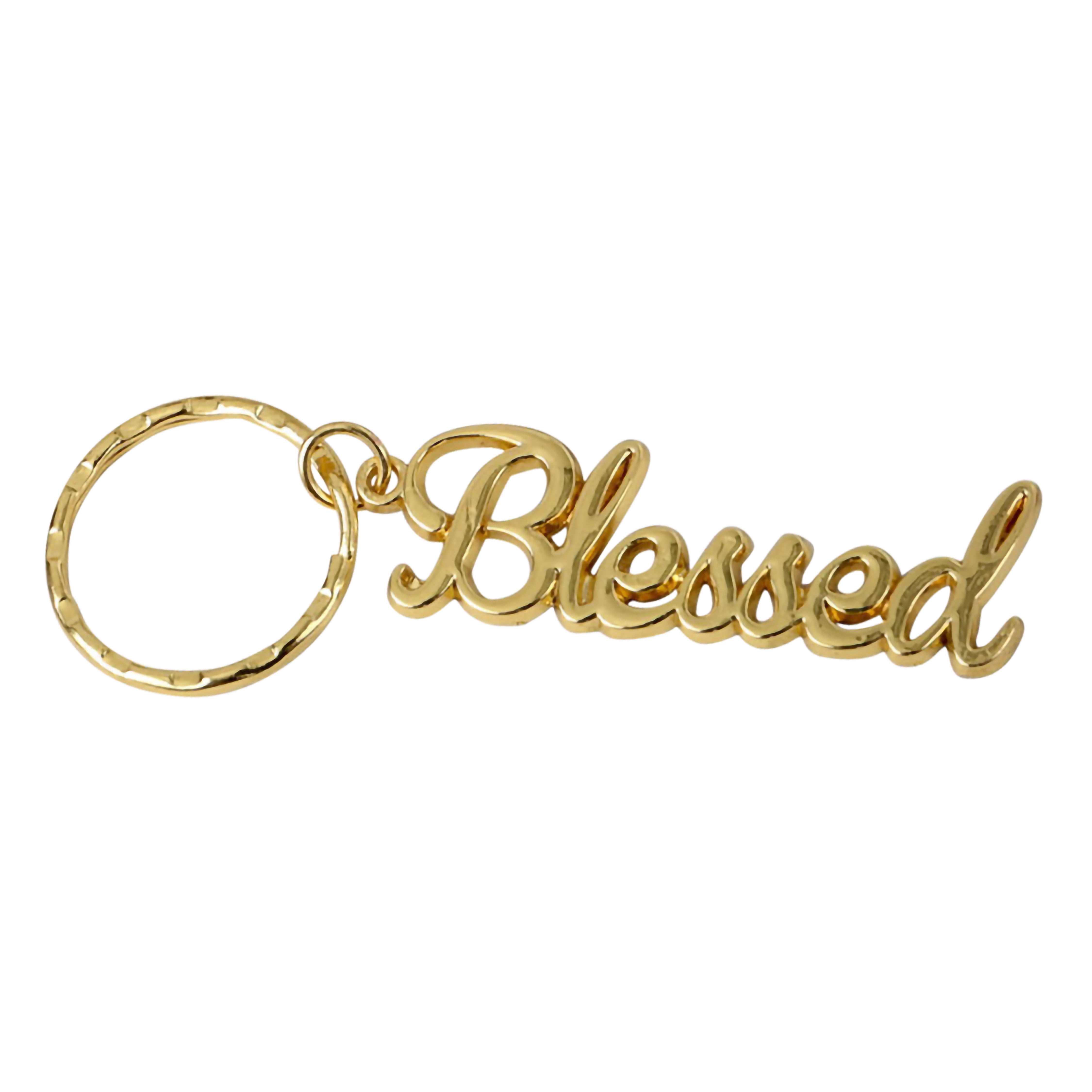 24 Blessed theme gold metal key chain - Walmart.com