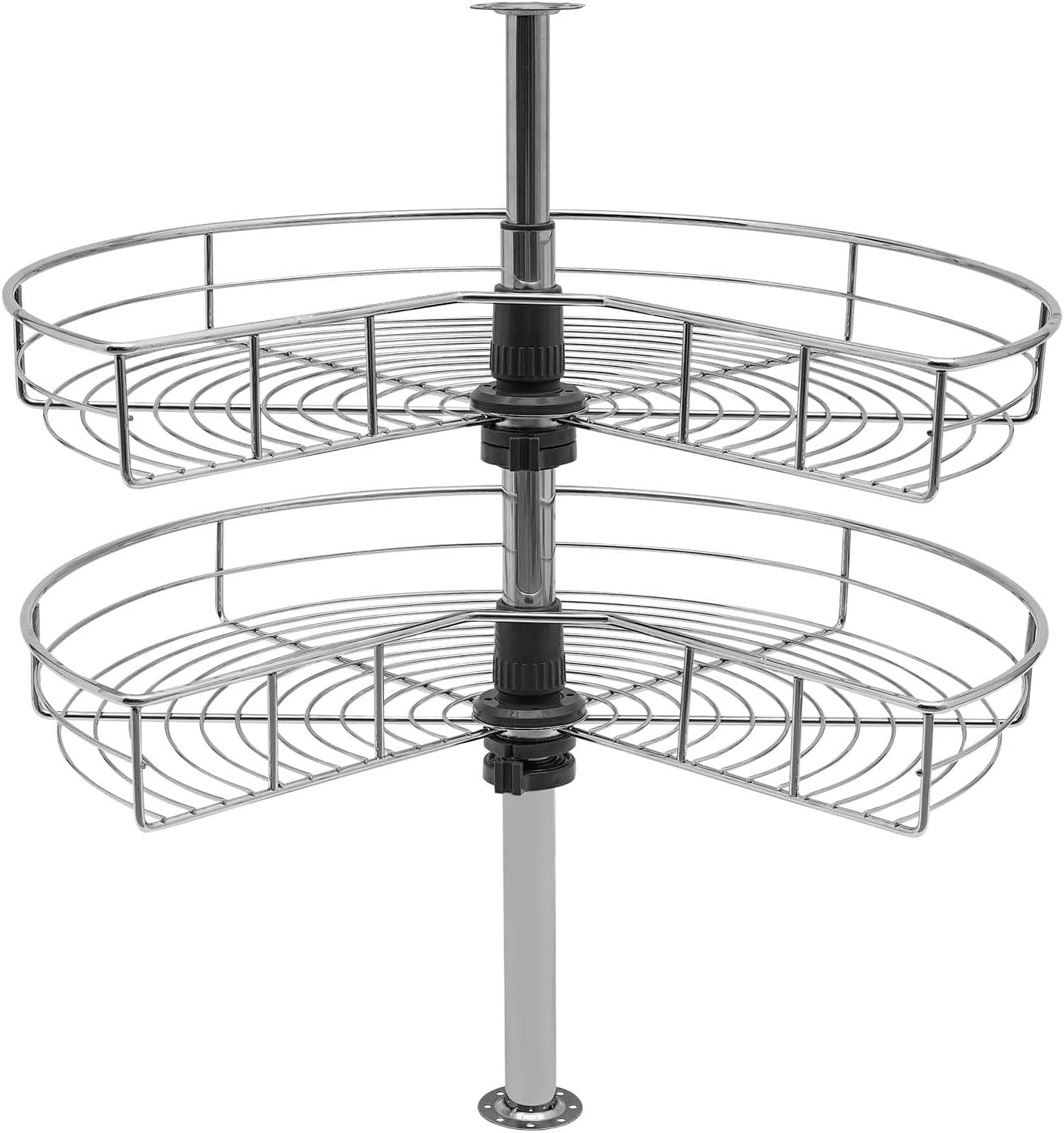 24" Blind Corner Cabinet Organizer, 2 Tier Lazy Susan Turntable for ...