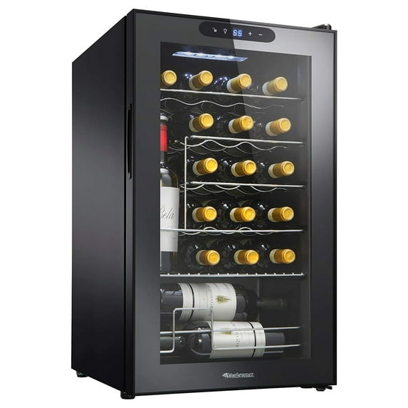 24-Bottle Compressor Wine Cooler with Upright Bottle Storage ...