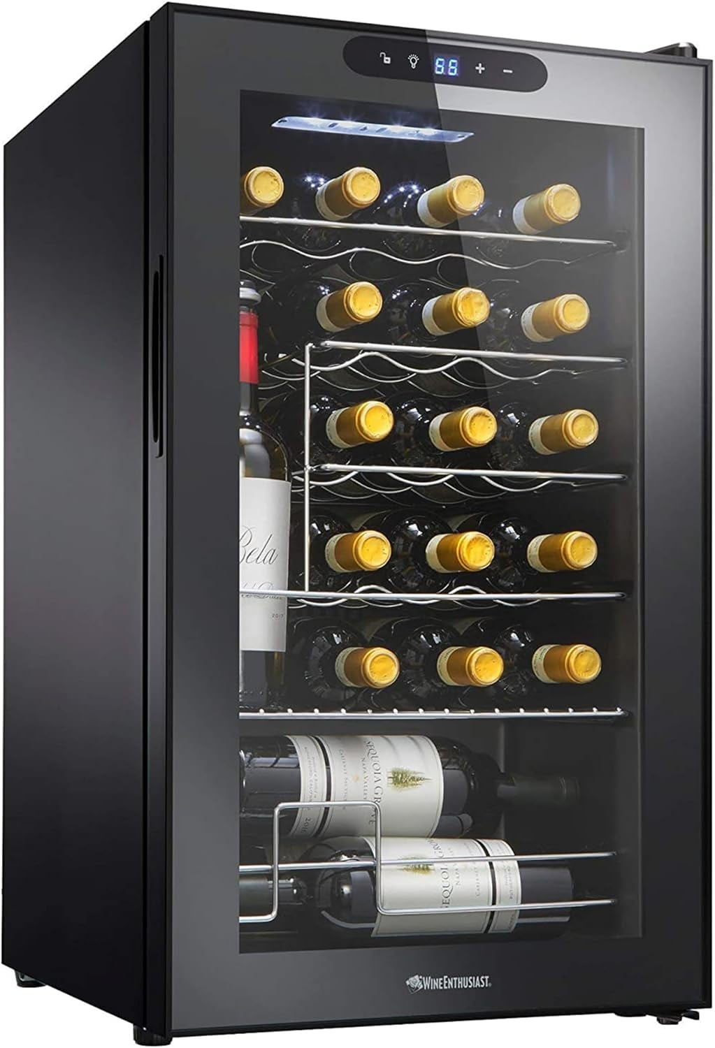 24-Bottle Compressor Wine Cooler with Upright Bottle Storage ...
