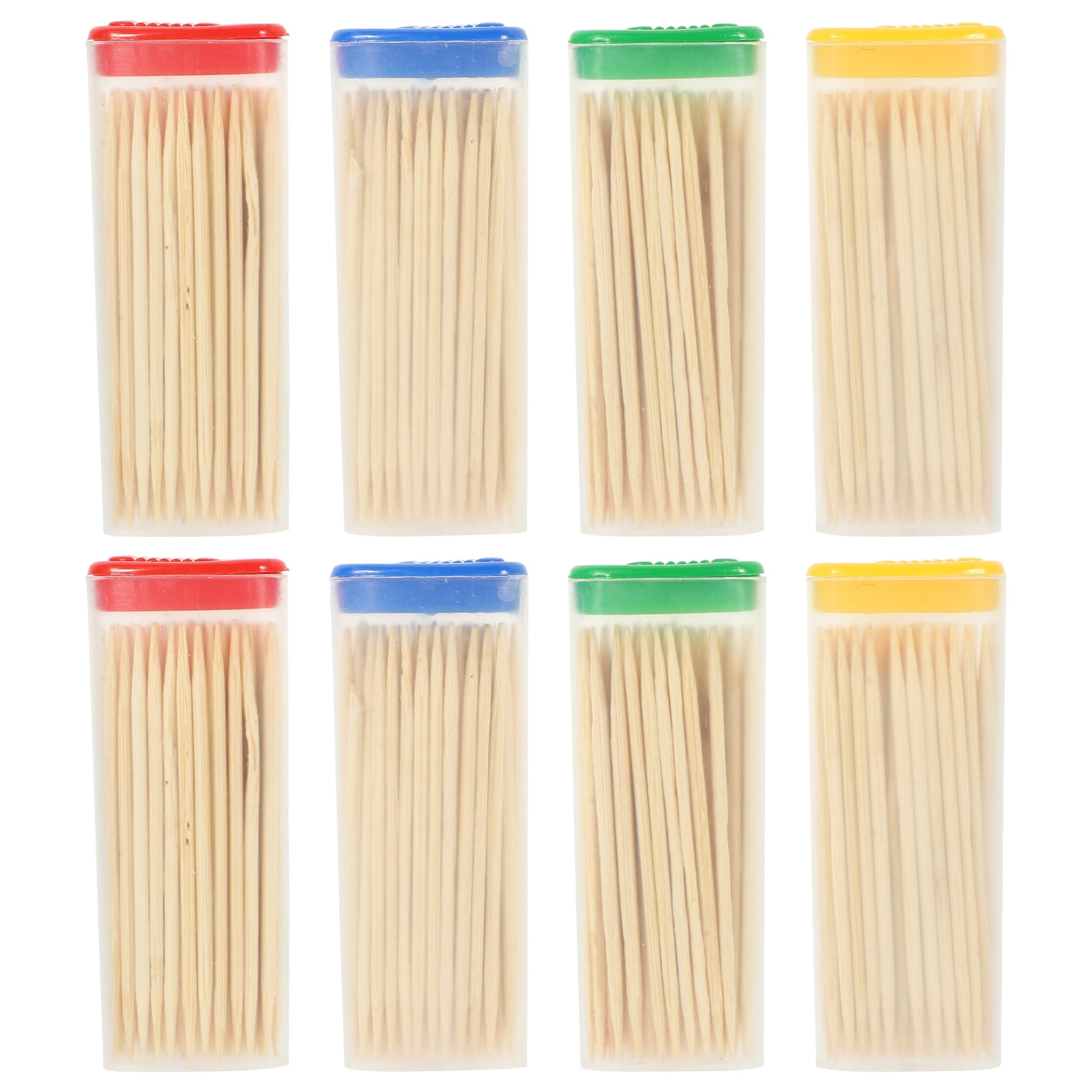 ORDDIART Bamboo Toothpicks Bamboo Fruit Picks 24 Boxes 3.0X1.0X0.5In ...