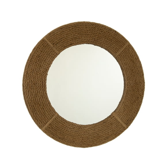 24'' Breeza Mirror, Hemp Hand-woven Artistry Wall Hanging Circle Bamboo ...