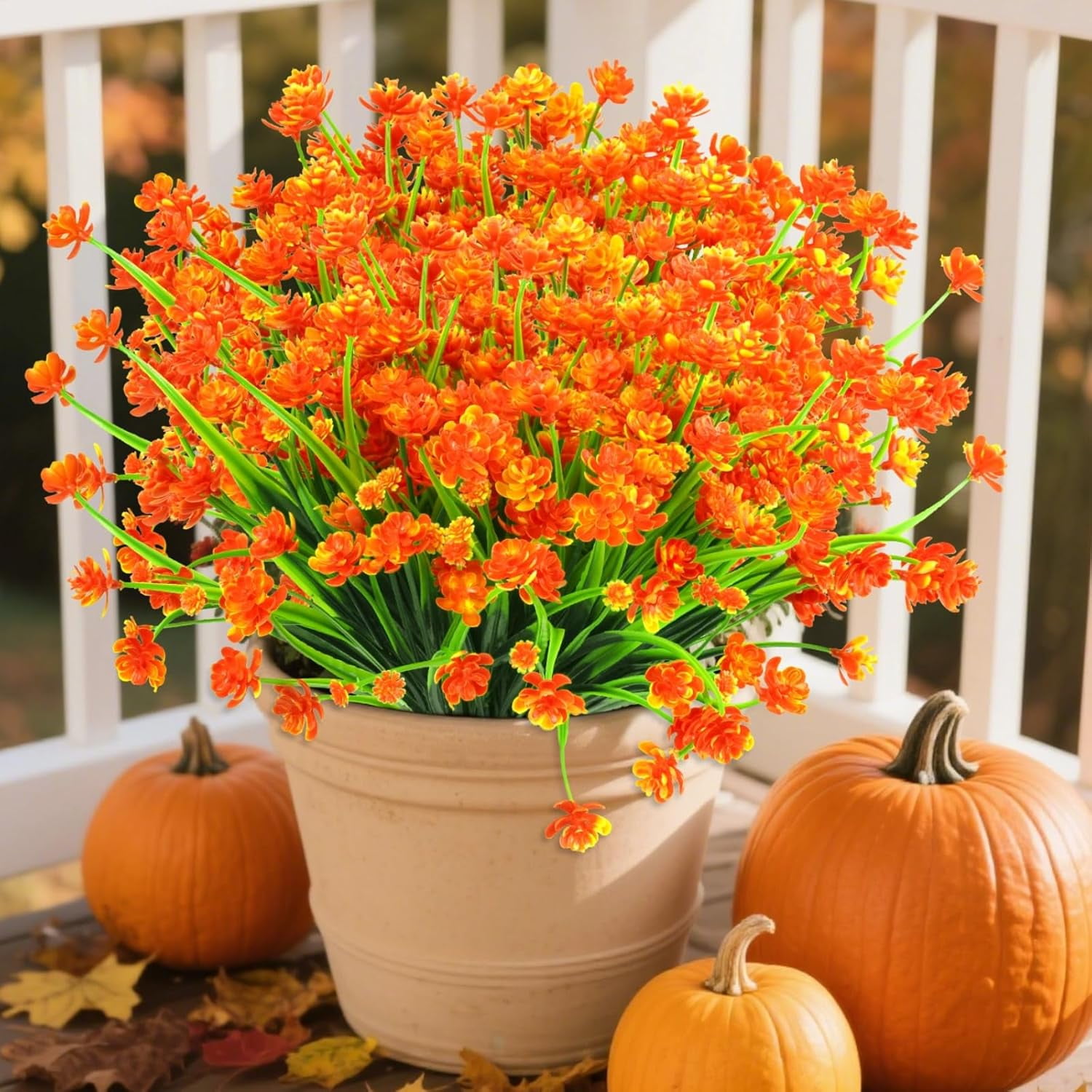 24 Bundles Artificial Fall Flowers for Thanksgiving Decor, Faux Autumn ...