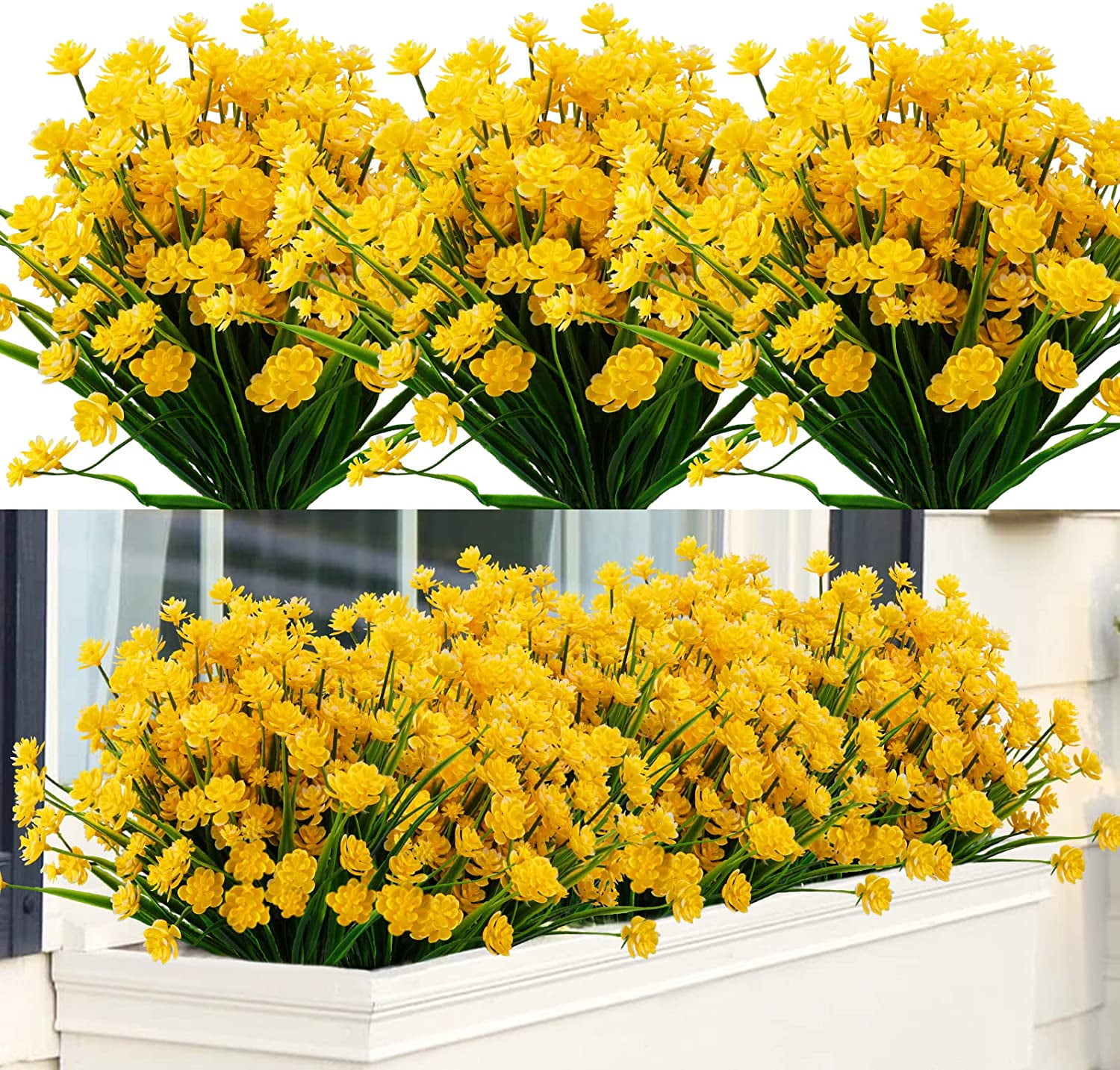 24 Bundles Artificial Flowers Lotus Outdoor Fake Flowers for Decoration ...