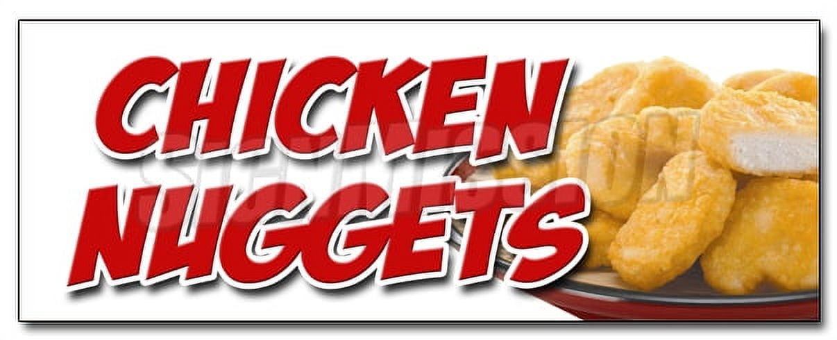 24" CHICKEN NUGGETS DECAL sticker fried nuggets fingers tenders food ...
