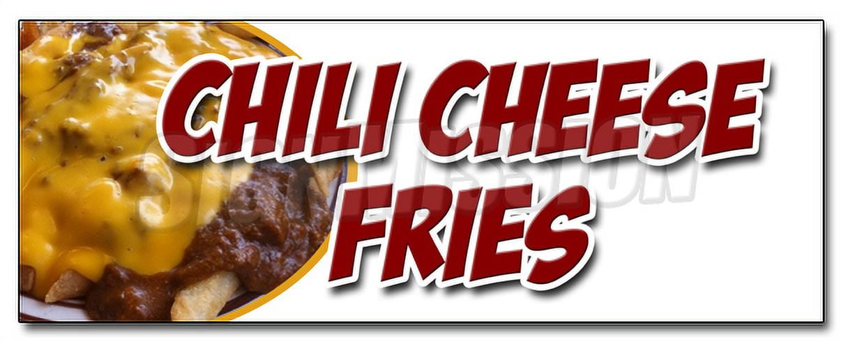 24" CHILI CHEESE FRIES DECAL sticker snack melted mexican food tacos ...